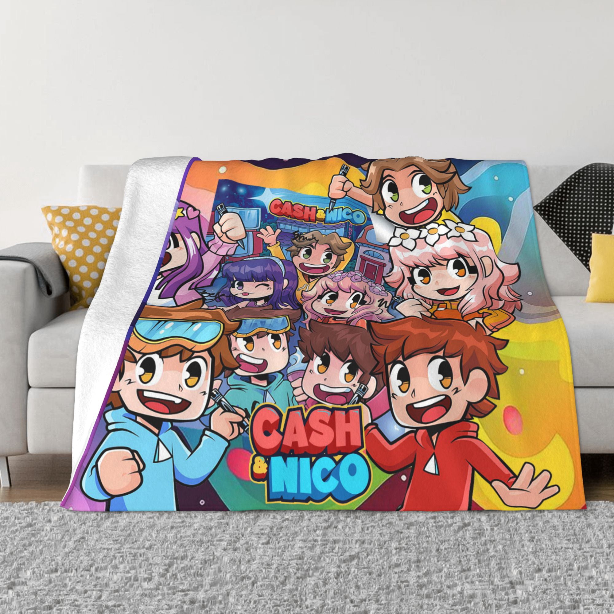 Cash and Nico Soft Micro Fleece Cozy Throw Blanket Lightweight Fuzzy ...