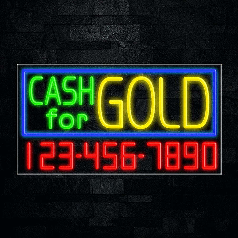 Cash for Gold LED Neon Sign 33"L x 18"H #35122 - Walmart.com