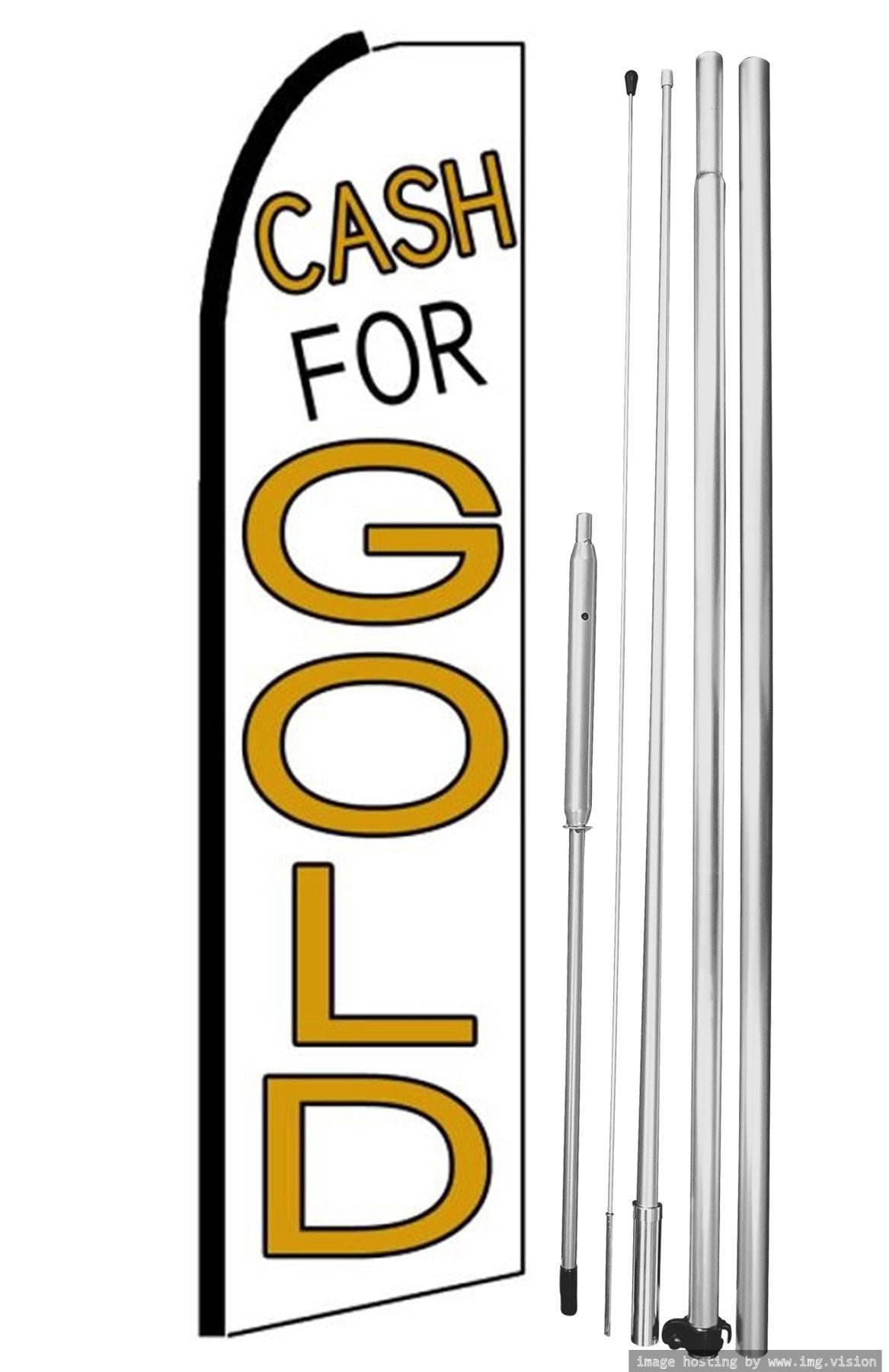 Cash for Gold Swooper flag With Pole Advertisement /Business Flags ...