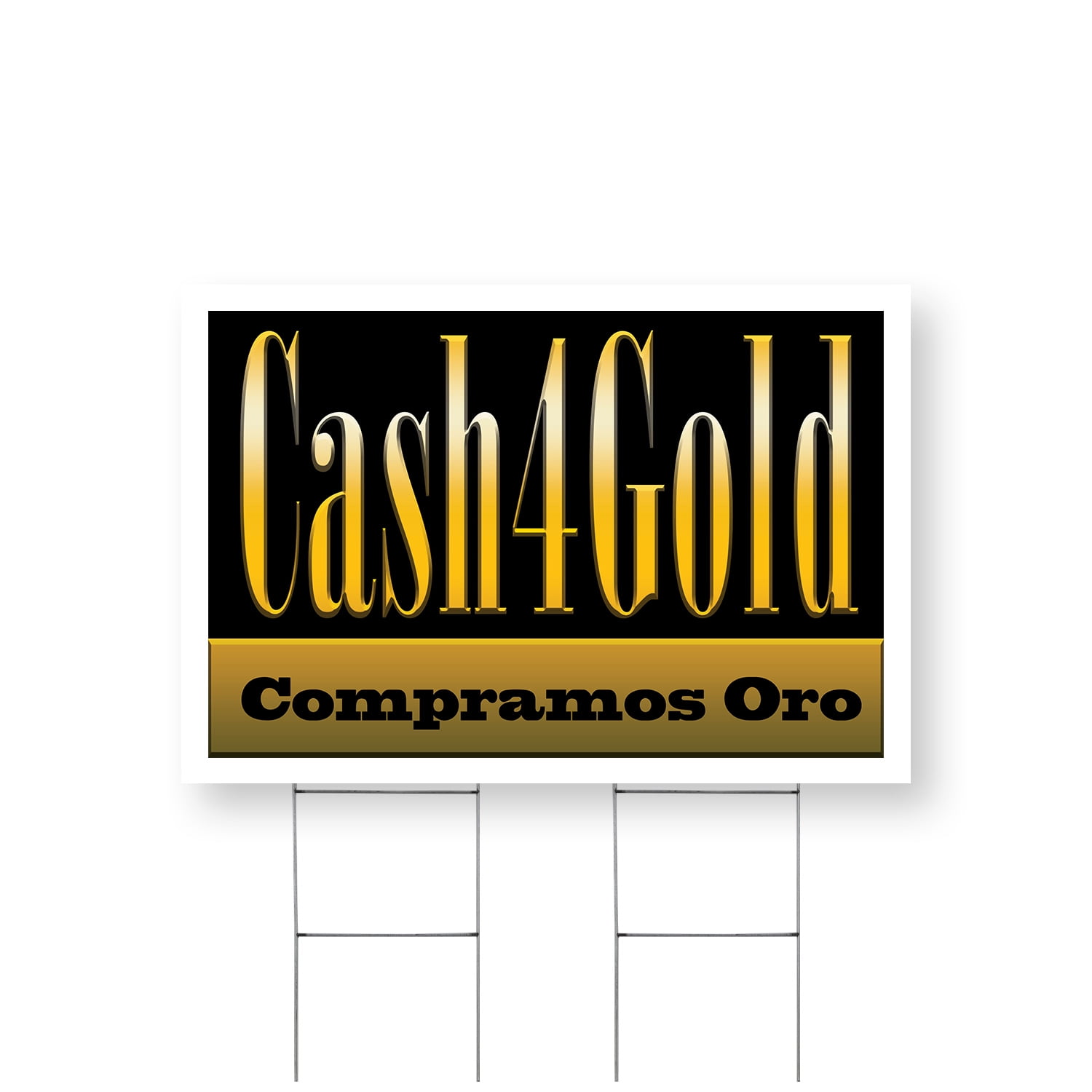 Cash4Gold Compramos Oro Yard Sign 24 Inch x 36 Inch Double Sided ...