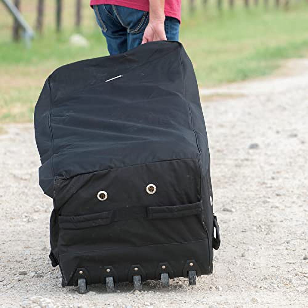 Cashel Bale Bag Hay Rolling Handles Easy Load Heavy Duty Black RBB ...