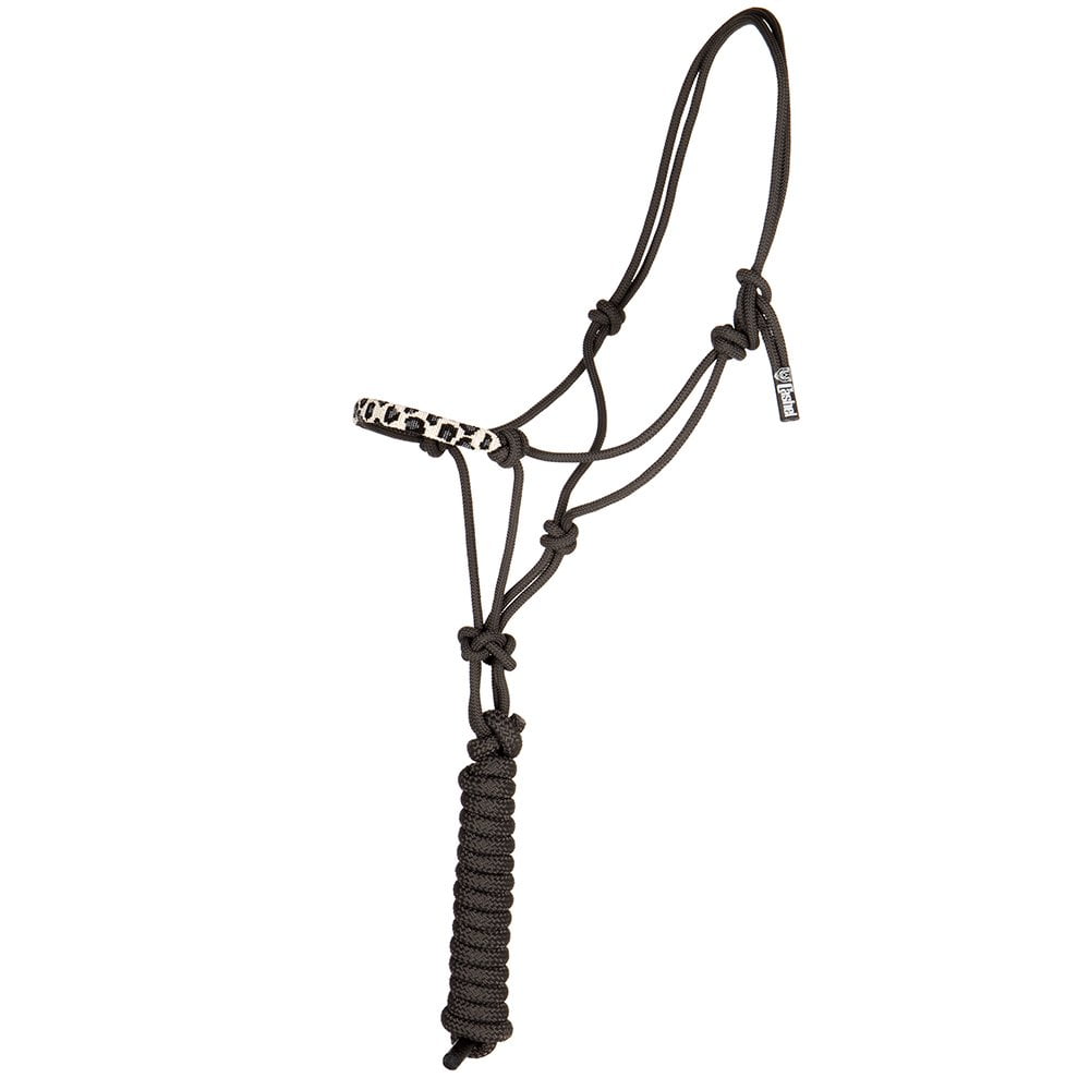 Cashel Company Grey Cheetah Beaded Rope Halter with9ft Le Grey/Cheetah - Walmart.com