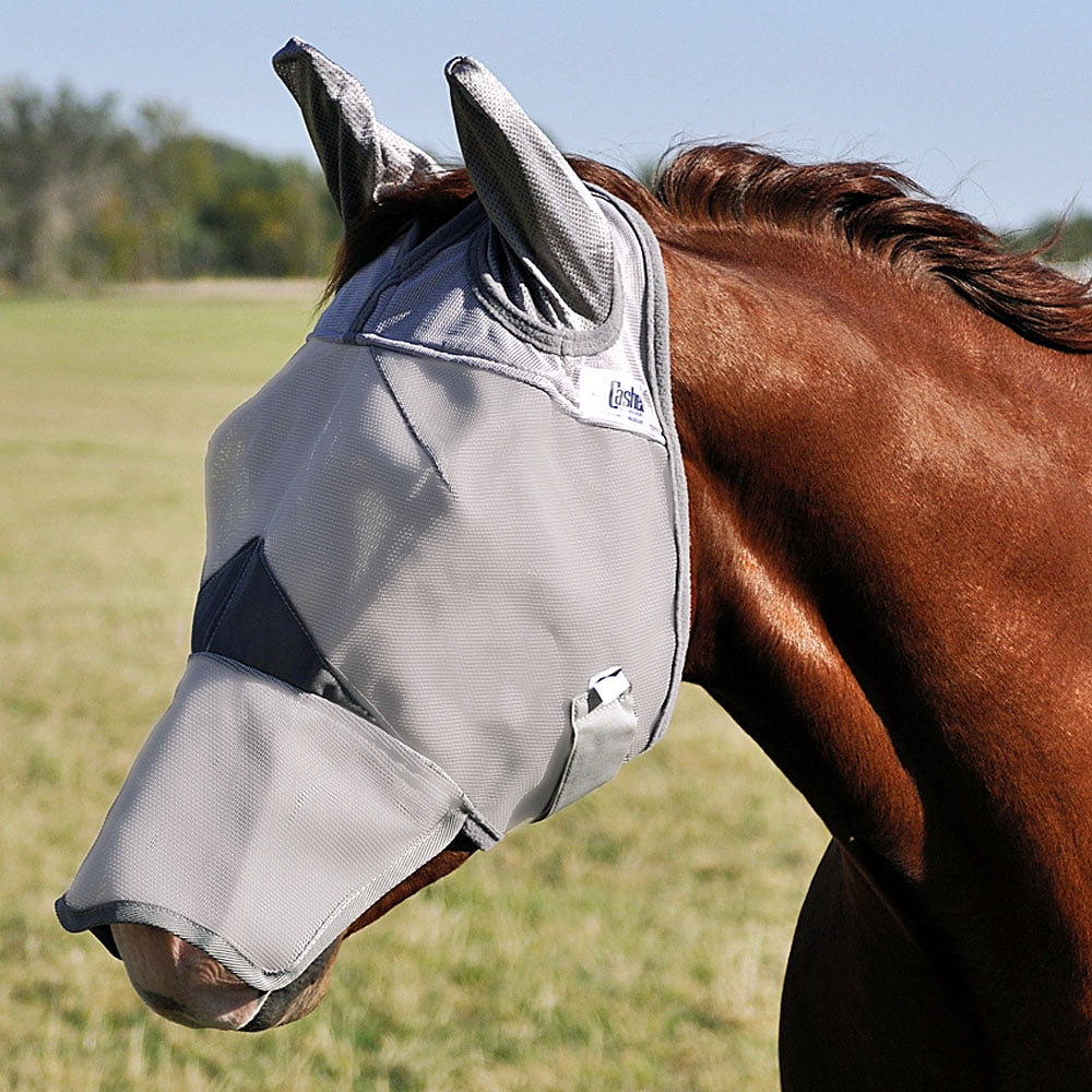 Cashel Crusader Long Nose Fly Mask Mule Ears Donke - Walmart.com