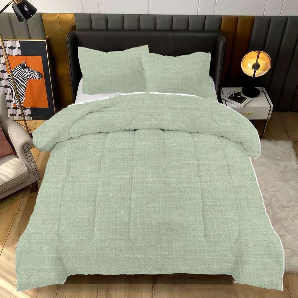 Cashel Linen Mint Green Comforter Set Queen Size Bedding Set For Travl ...