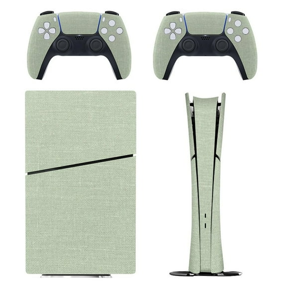 Cashel Linen Mint Green PS5/PS5 Pro/PS5 Slim Digital Disc Skin Sticker ...