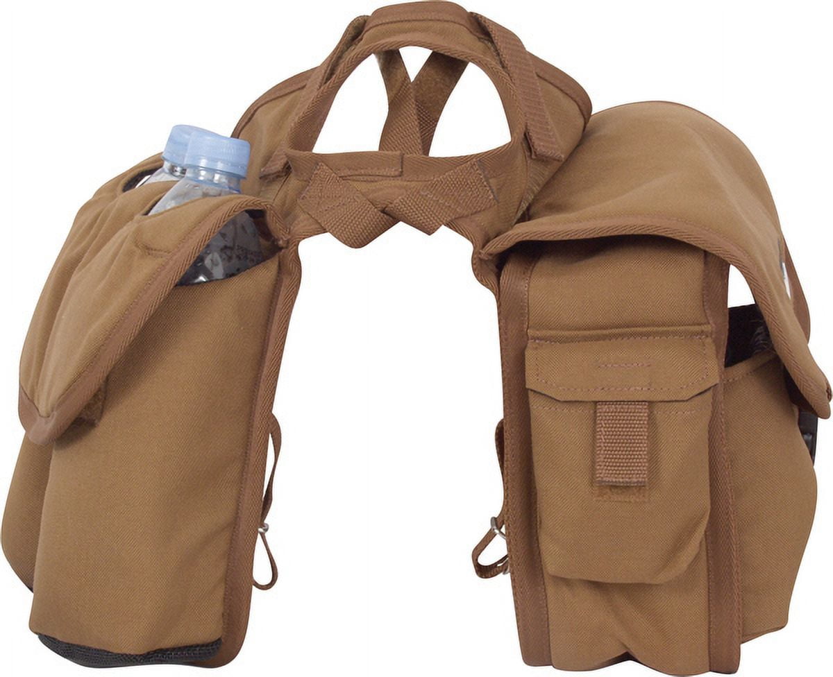 Cashel Saddle Bag, Horn with Bottle Holder, Brown - Walmart.com
