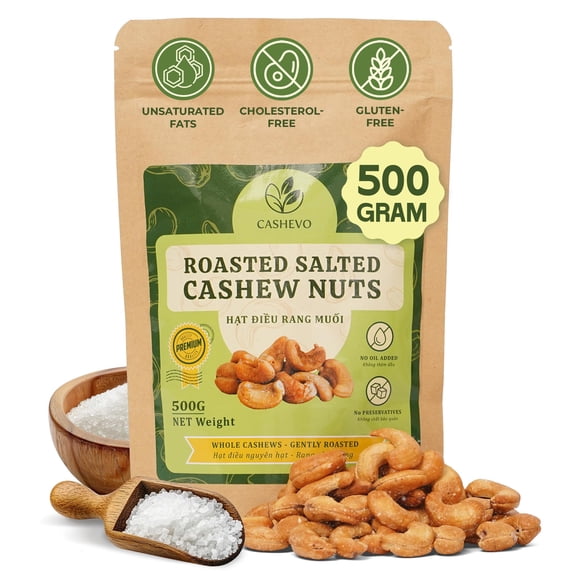 Cashevo Roasted Cashew Lightly Salted Nuts 1.1 lbs– Family Pack Healthy ...