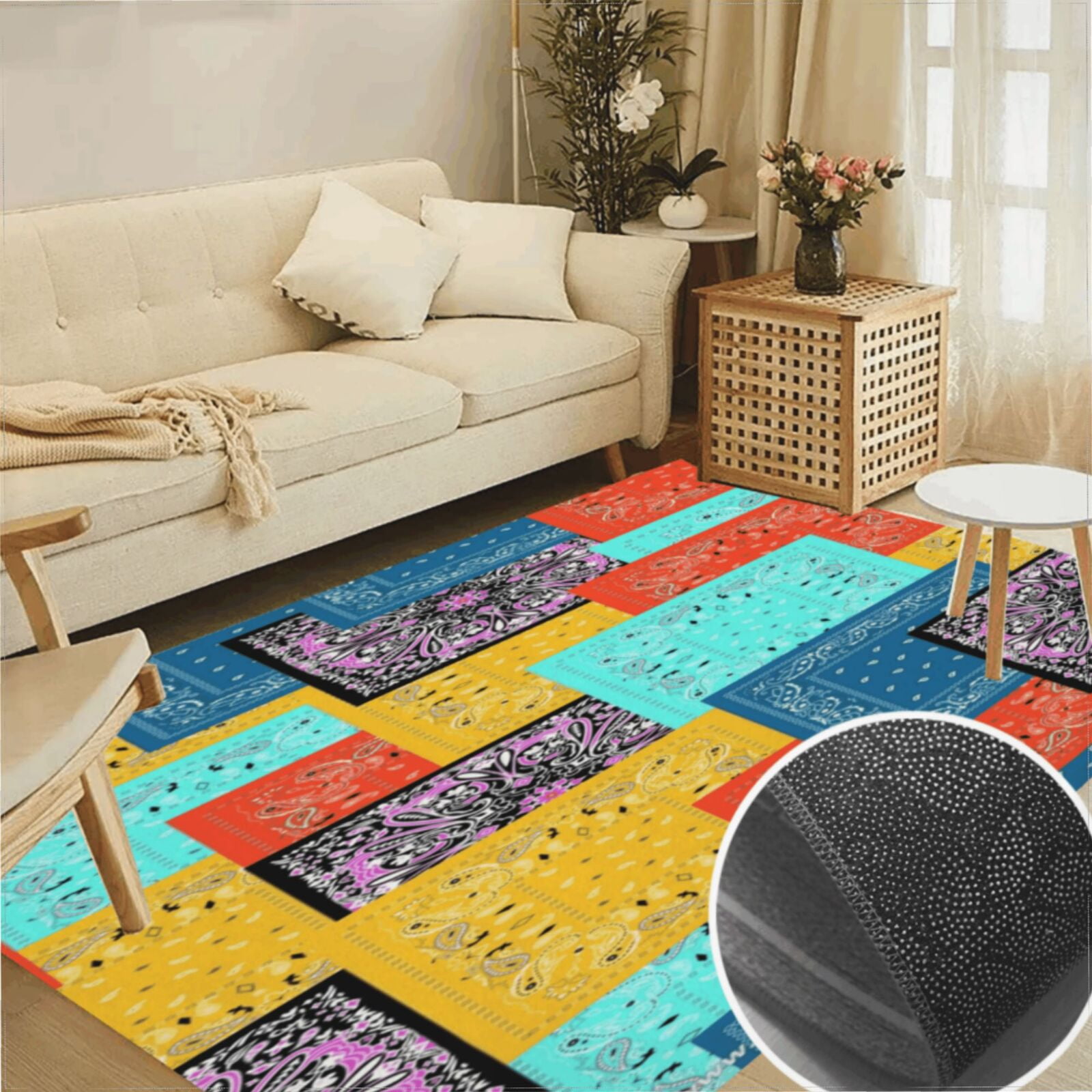 Cashew Flower Adult Home Decor Bedroom Living Room Crystal Velvet ...