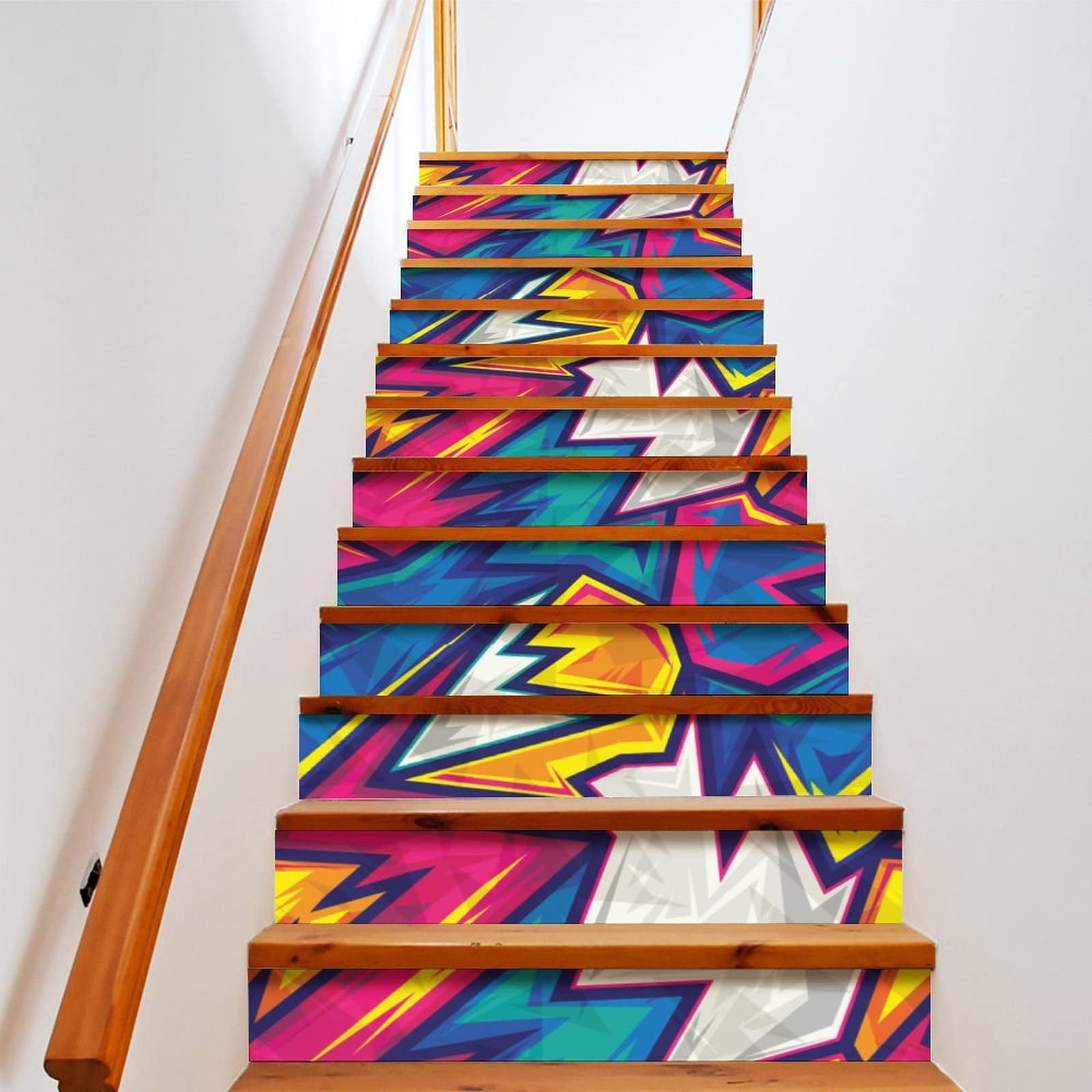 Cashew Flowers Stair Stickers Abstract Art Stairs Riser Decals Self ...