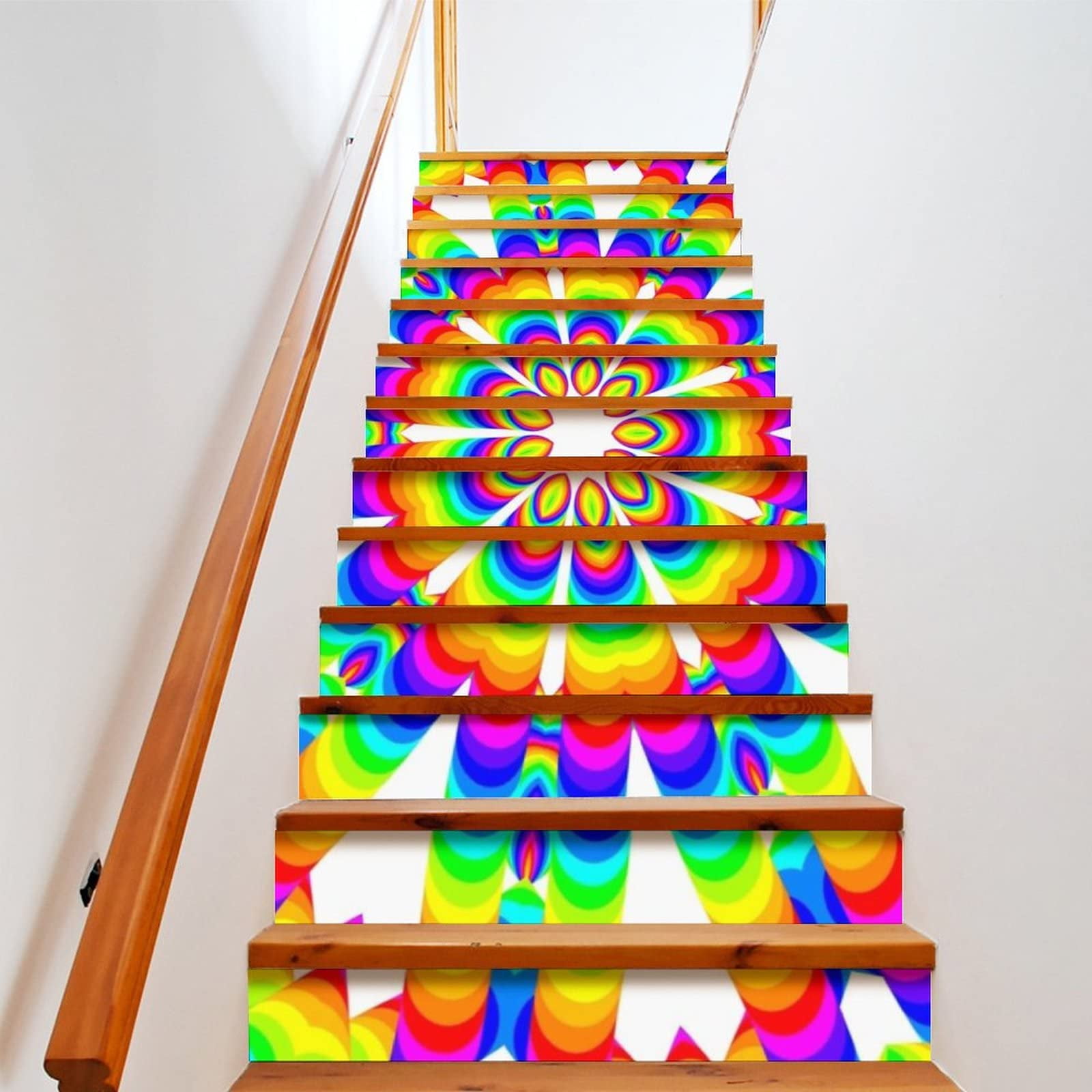 Cashew Flowers Stair Stickers Abstract Art Stairs Riser Decals Self ...