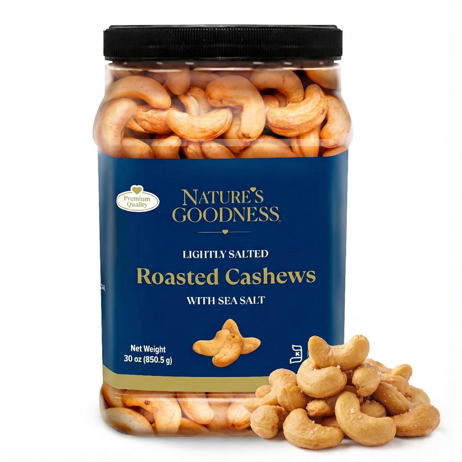 Cashews Lightly Salted, Roasted Nuts - 30 oz - Healthy Snack with ...