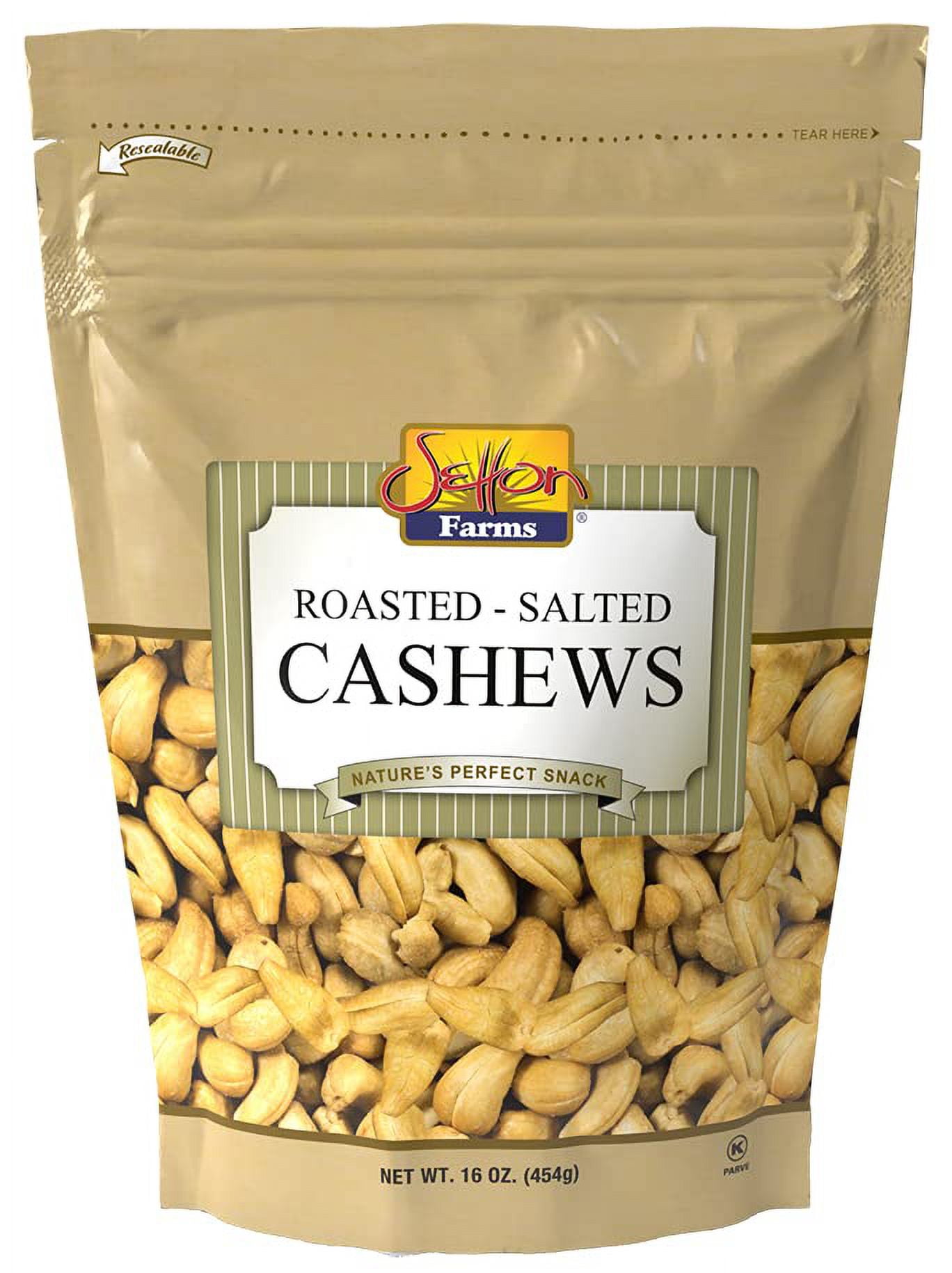 Cashews Roasted Salted 1 Lb. Bag, Kosher - Walmart.com