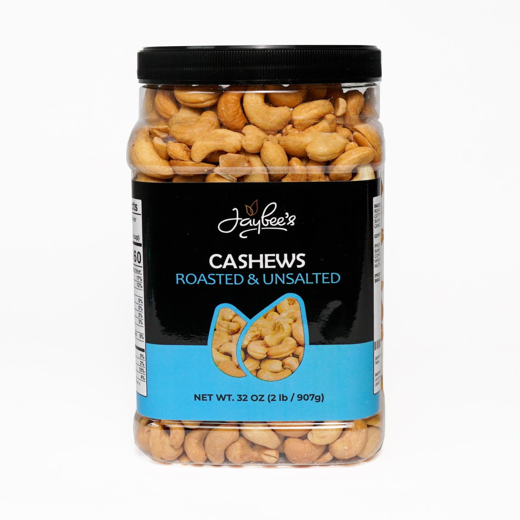 Cashews Roasted Unsalted (32 RRF12 oz / 2 lbs) | Protein Snack, Natural ...