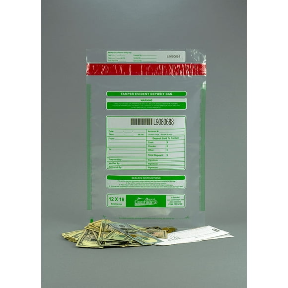 Money Deposit Bags in Money Handling | Clear - Walmart.com