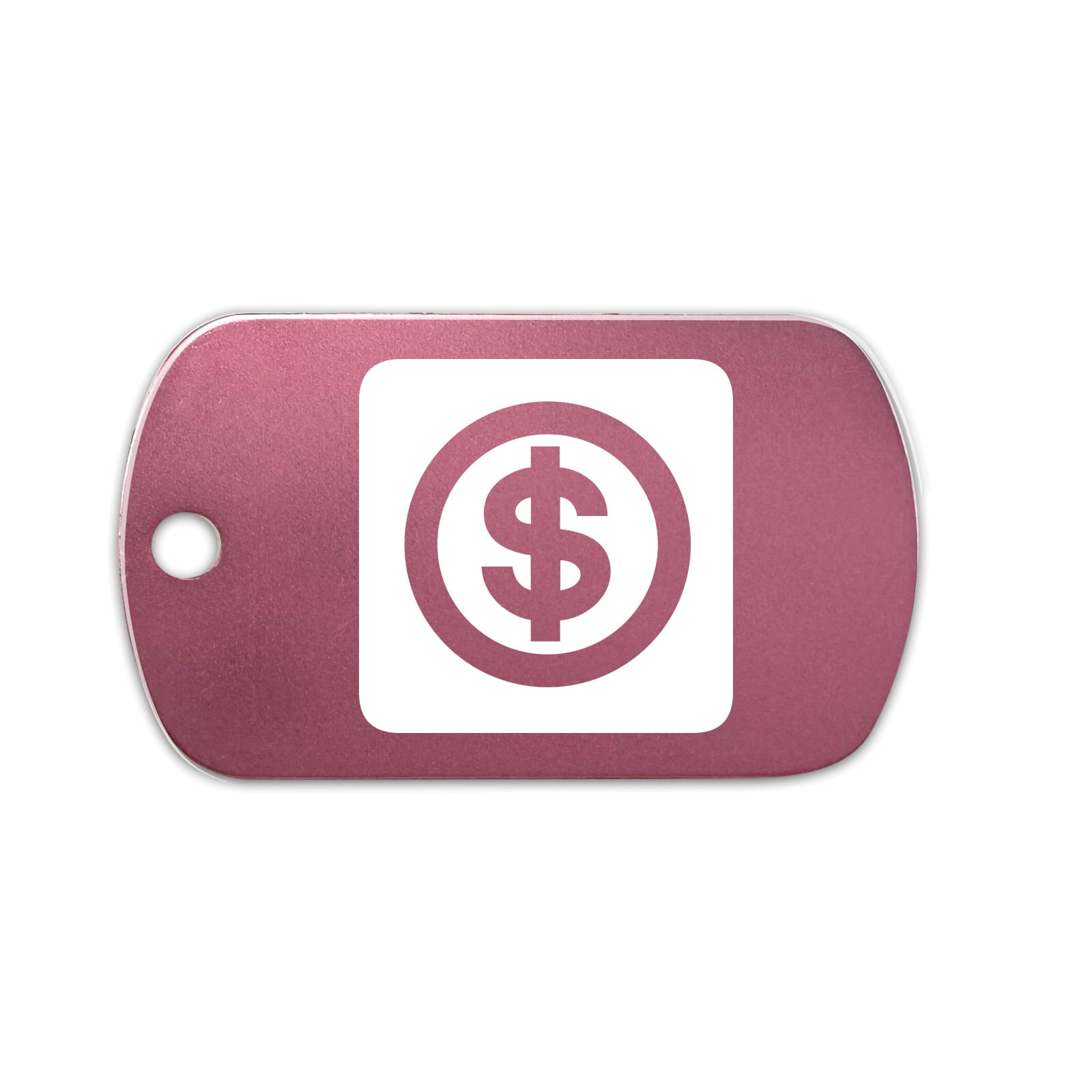 Cashier GI Dog Tag Aluminum Keychain icon symbol 2 - Pink - Walmart.com