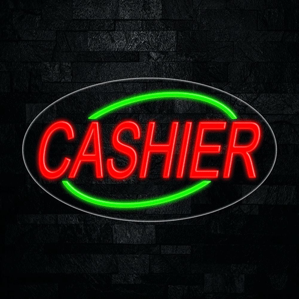Cashier LED Neon Sign 28"L x 16"H #34093 - Walmart.com