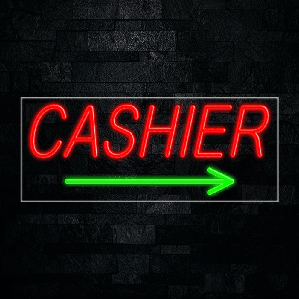 Cashier-LED Neon Sign 30"L x 12"H #30522 - Walmart.com