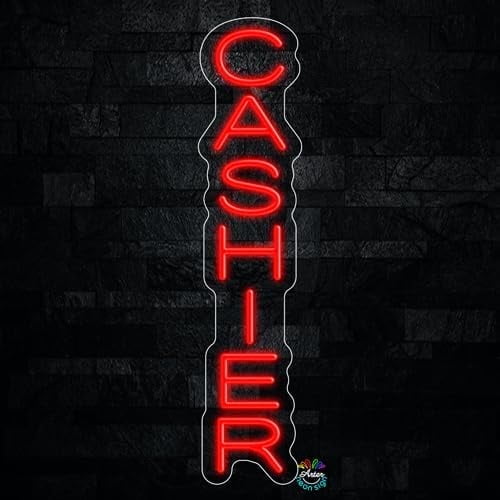 Cashier LED Neon Sign 6"L x 27"H #32140 - Walmart.com