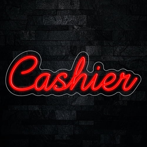 Cashier Neon LED Sign 24"L x 8"H #32999 - Walmart.com