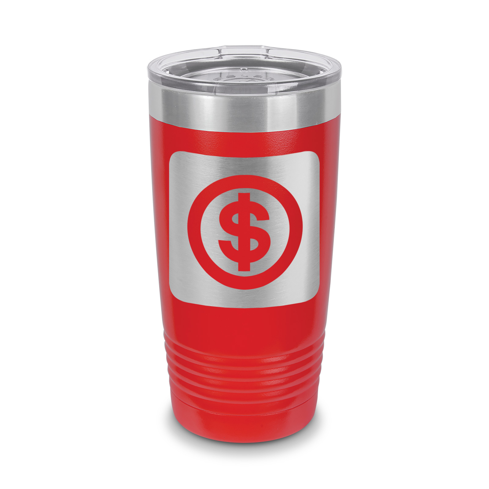 Cashier Tumbler 20 oz - Laser Engraved w/ Clear Lid - Stainless Steel ...