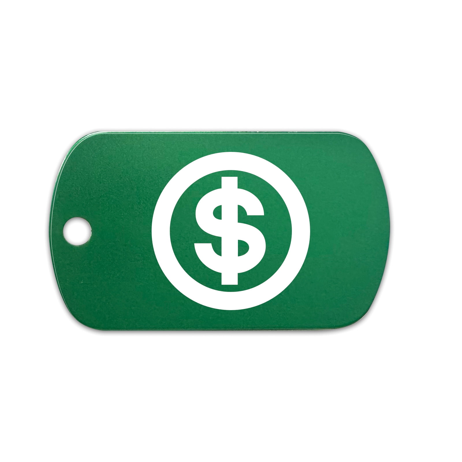 Cashier V2 GI Dog Tag Aluminum Keychain icon symbol 1 - Green - Walmart.com