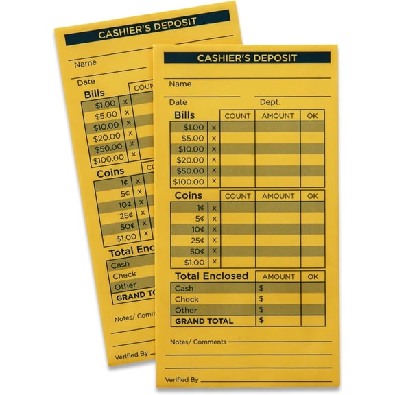 Order Deposit Slips