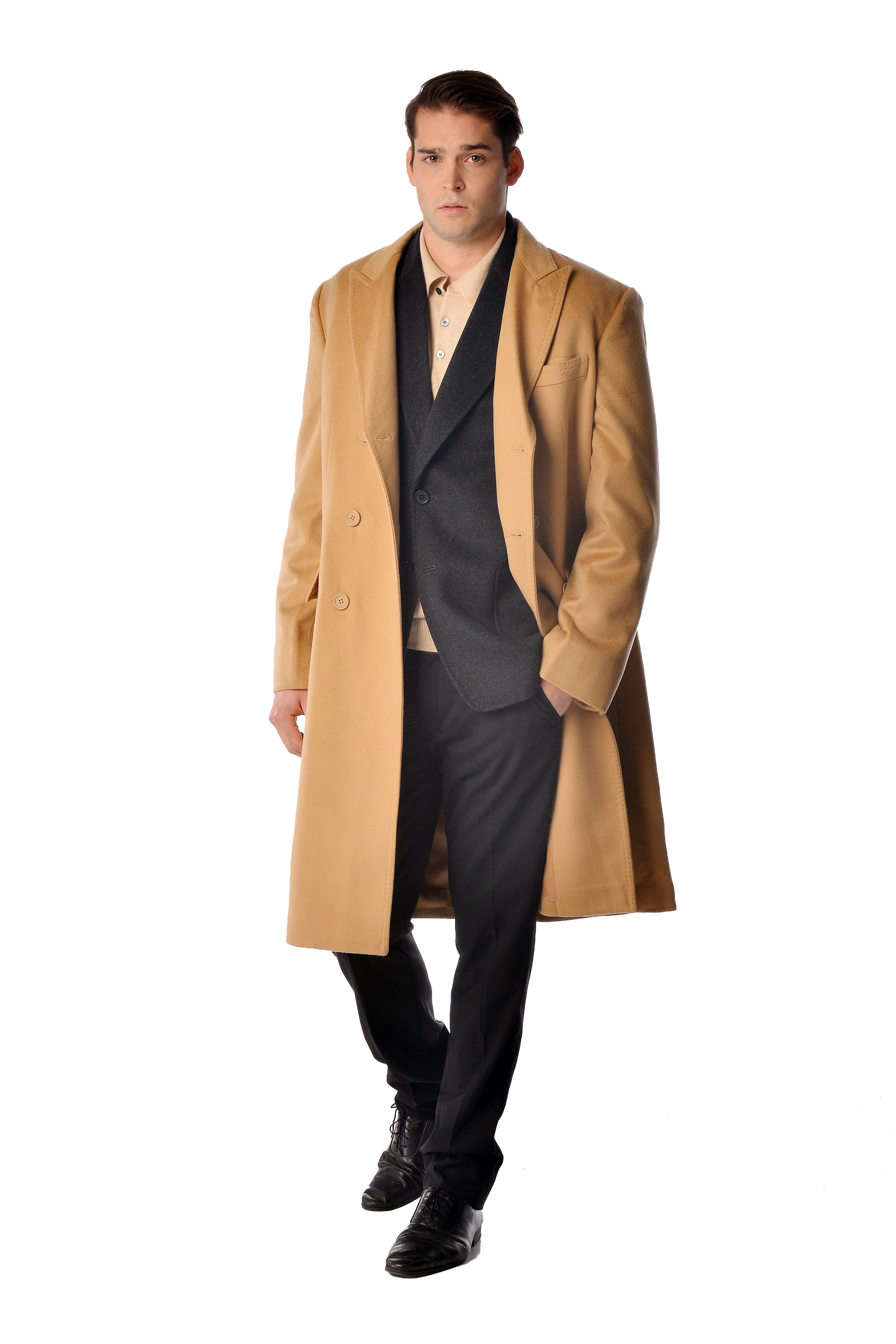 Cashmere Boutique: Men's Double Breasted Coat Overcoat Topcoat in 100% ...