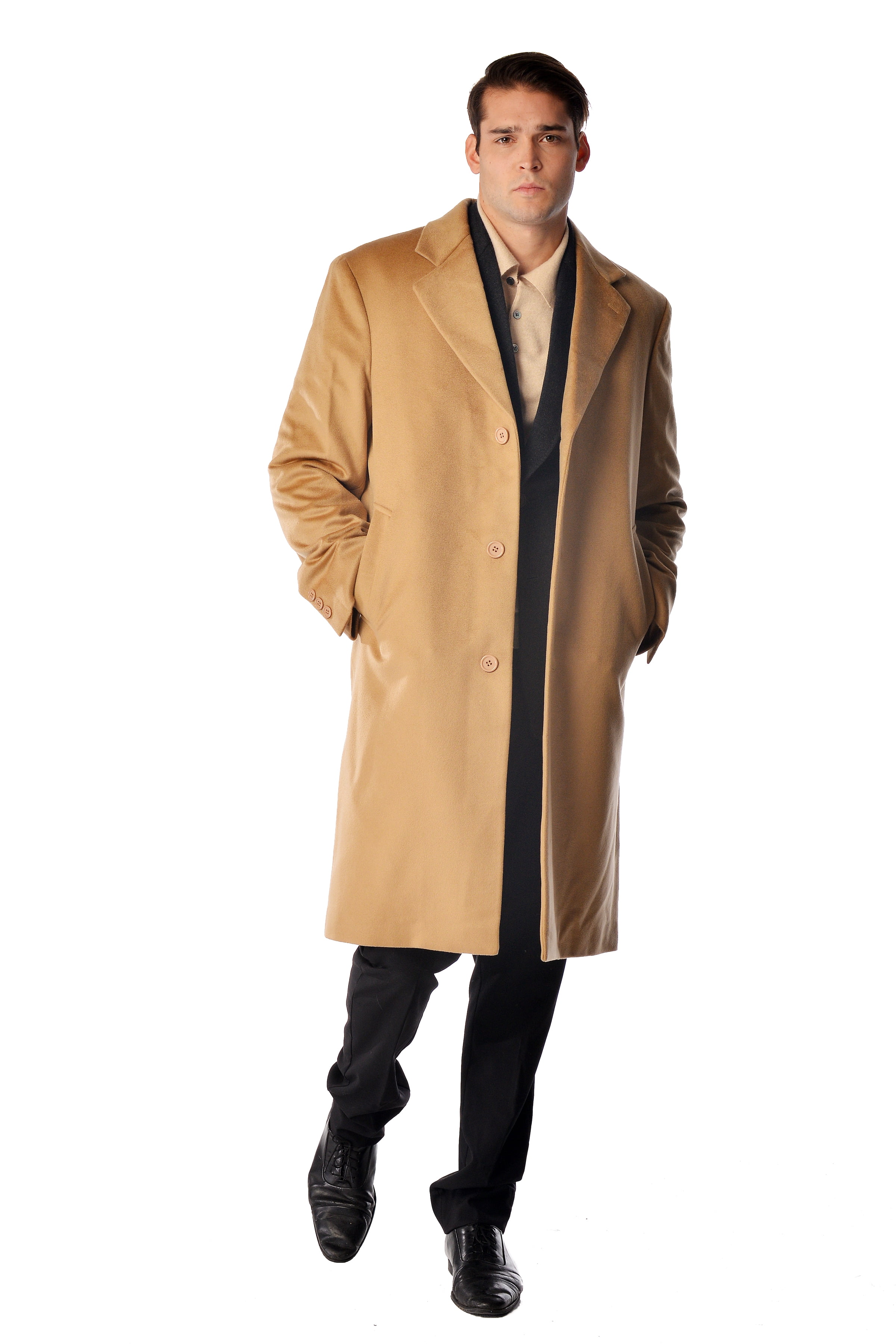 Cashmere Boutique: Men's Knee Length Coat Overcoat Topcoat in 100% Pure ...