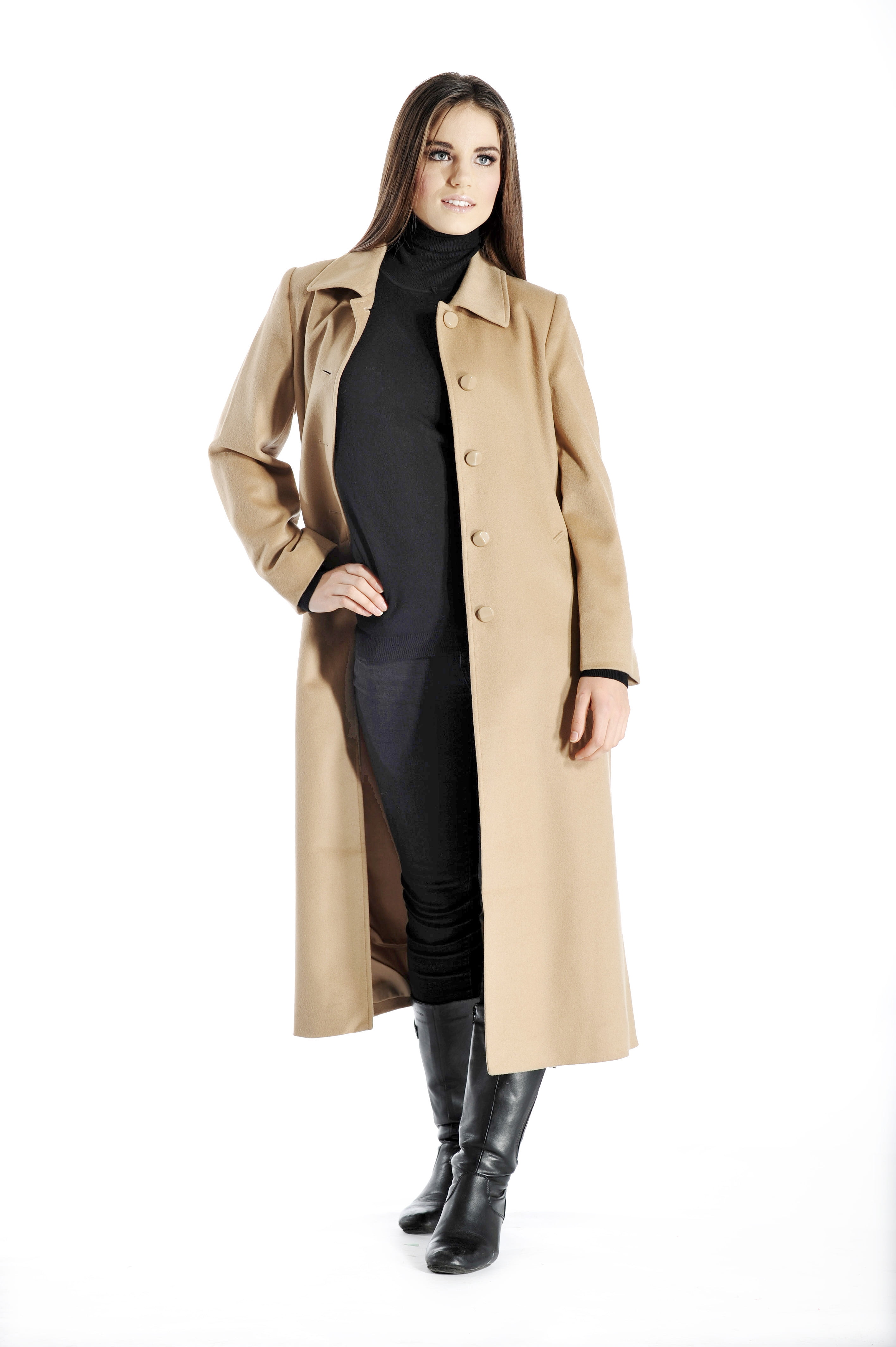 Cashmere Boutique: Women's Full Length Coat Overcoat Topcoat in 100% ...