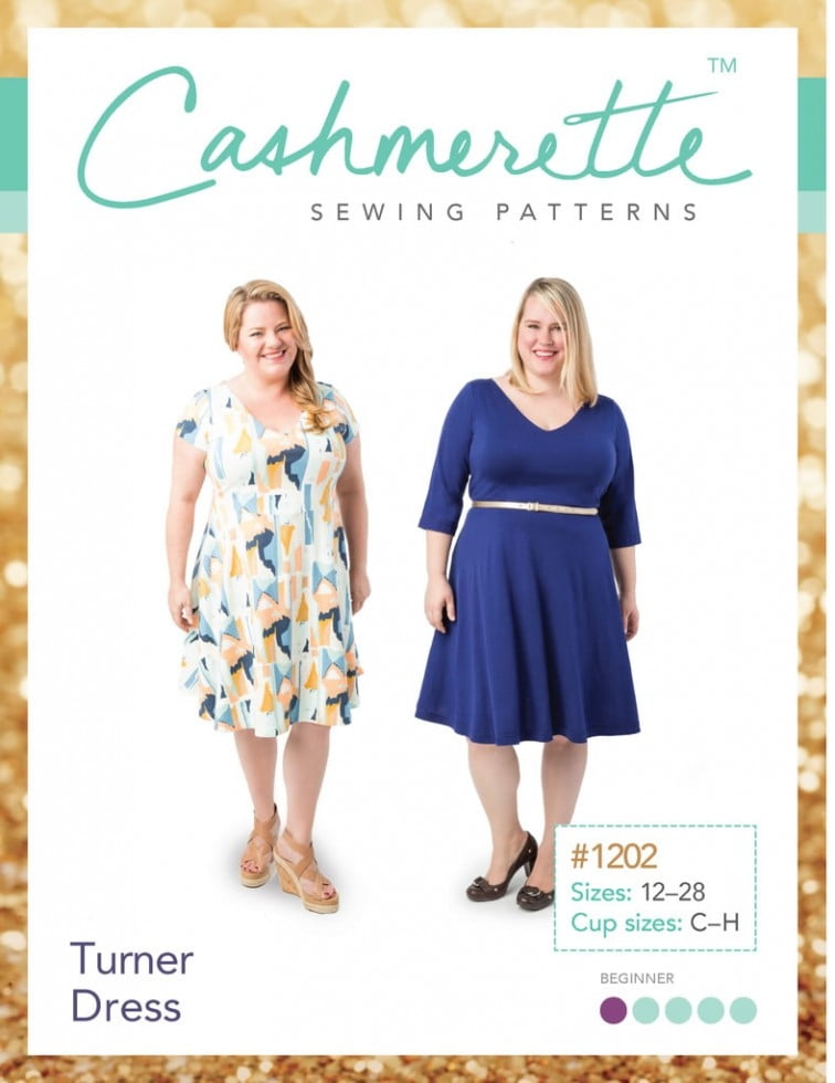Cashmerette Sewing Pattern Turner Dress Women 12-28 (UK 16-32) Dresses ...
