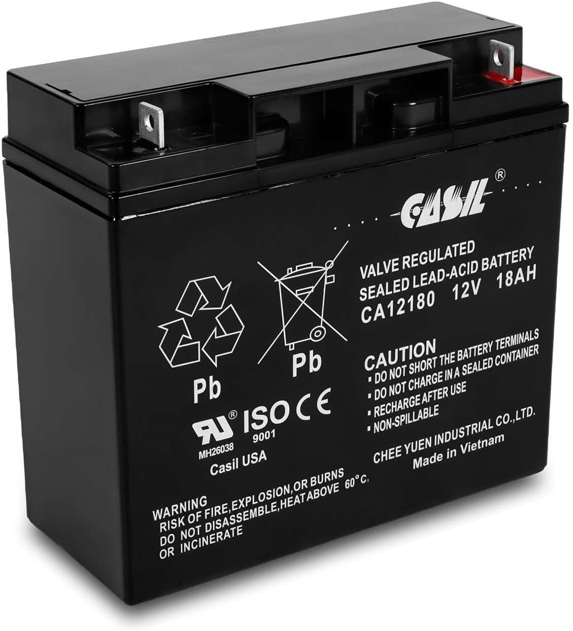 Casil 12V 18AH Battery Sealed Lead Acid Rechargeable SLA AGM Batteries ...