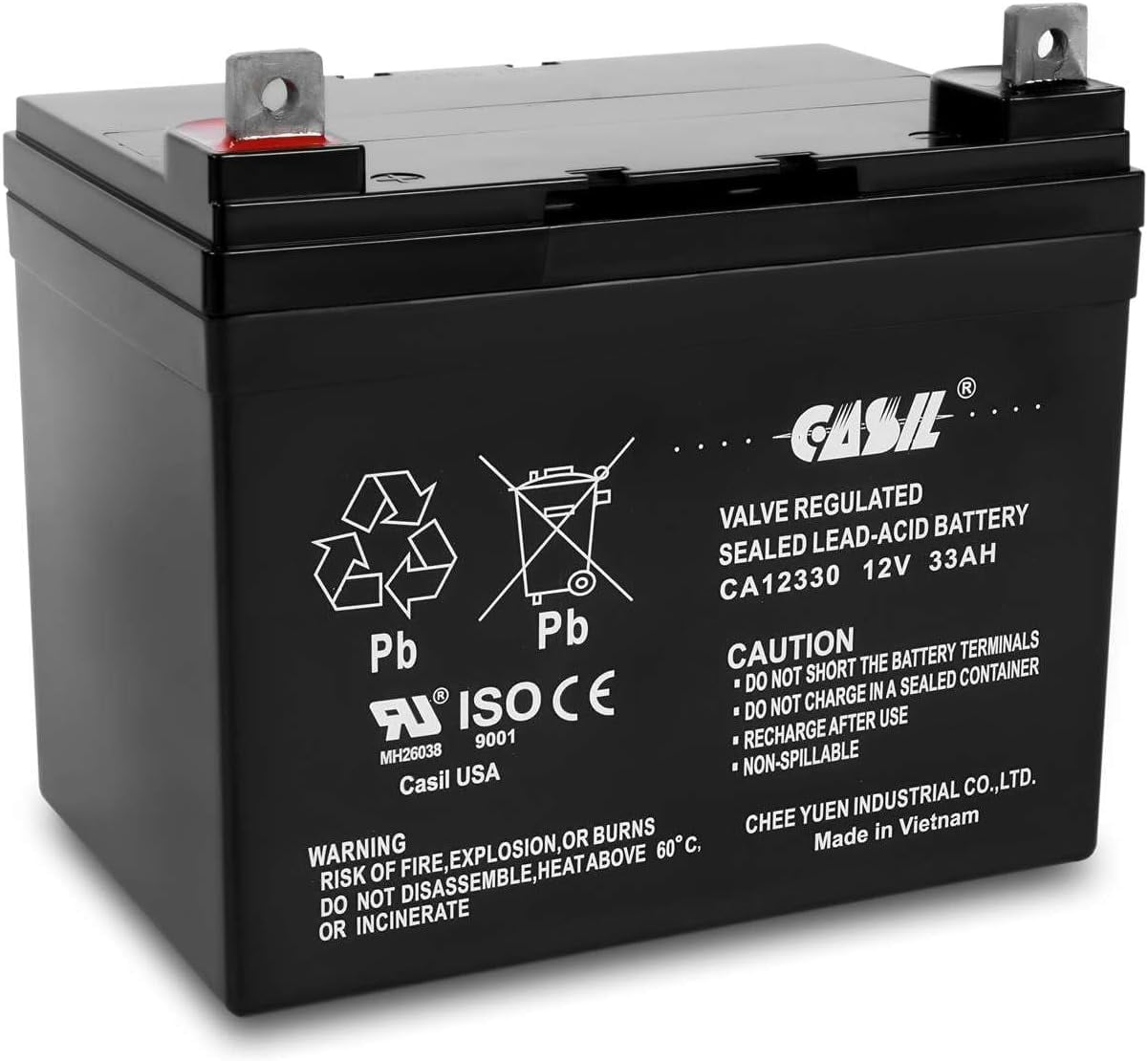 Casil 12V 33Ah Replacement Battery Compatible with Dignified Product All Models DJW12-33 ...