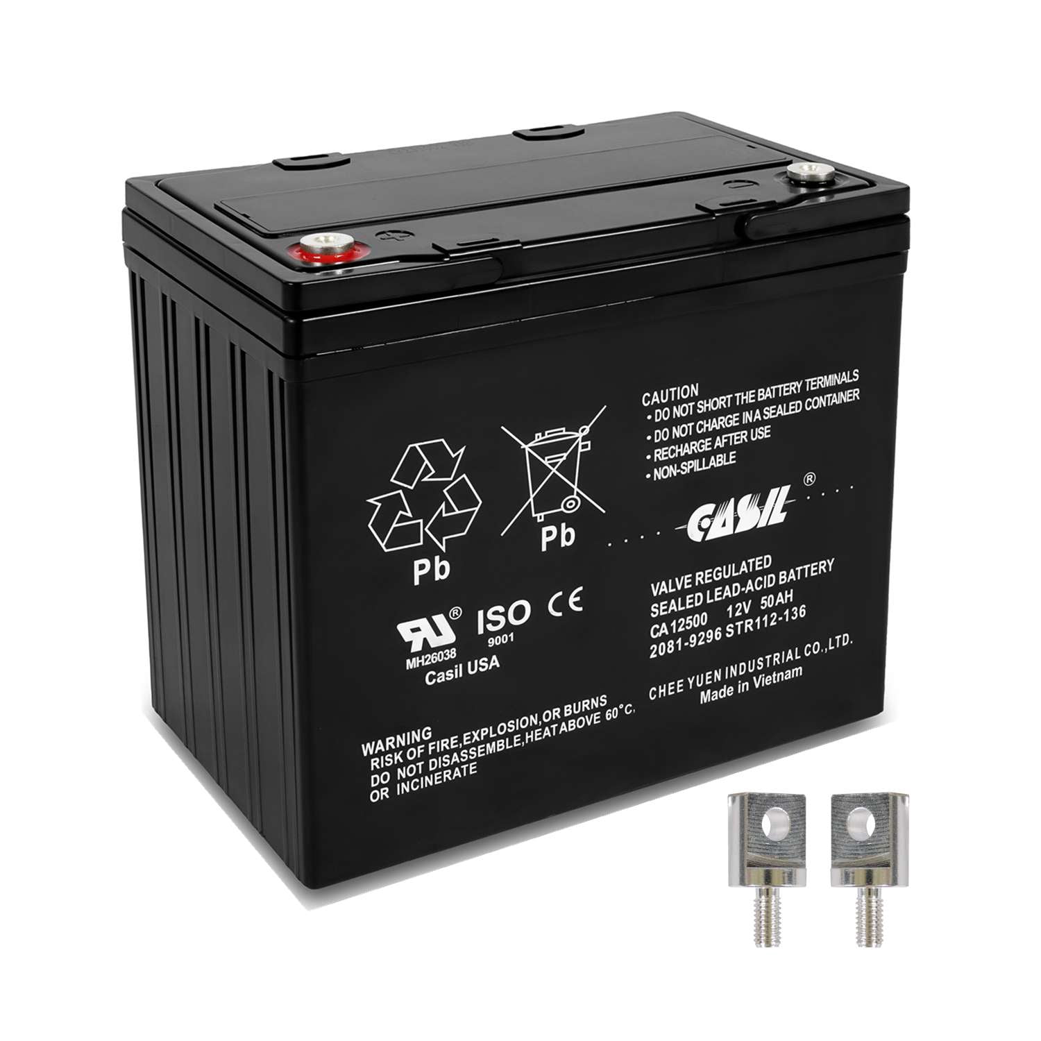 Casil 12V 50Ah Replacement Battery Compatible with Power Boat Pontoon ...