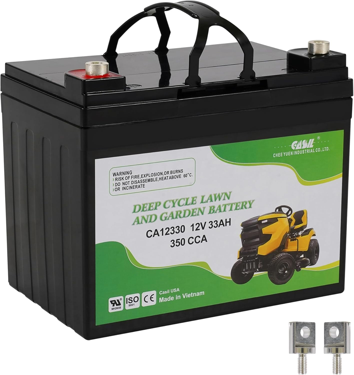 Casil Lawn & Garden AGM Battery, 12V 300CCA BCI Group U1 Battery for ...