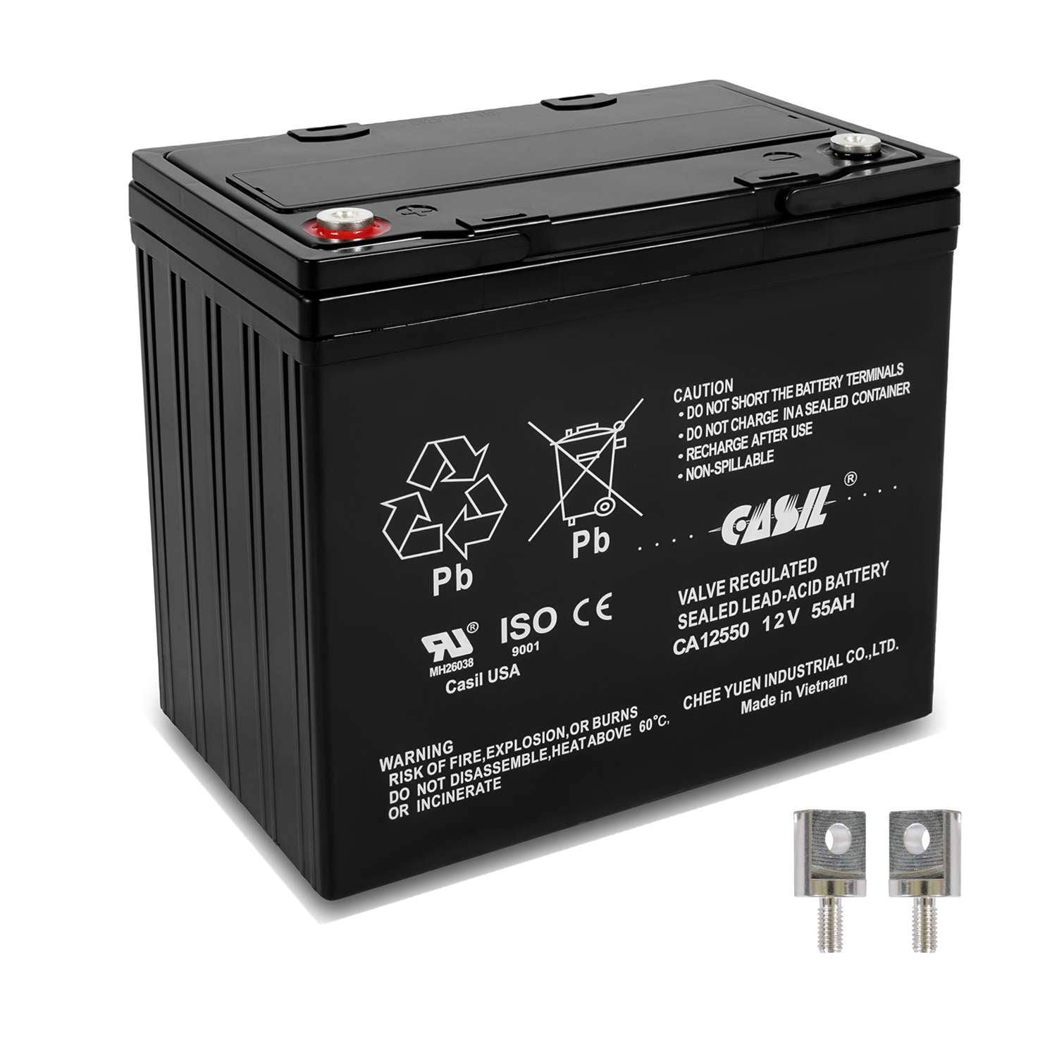 Casil Marine Battery 12V 55Ah - Premium Trolling Motor Battery Deep ...