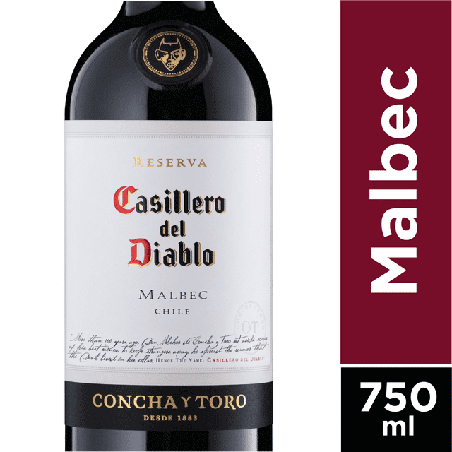Casillero del Diablo Reserva Malbec Red Wine Chile, 750 ml Bottle, 14% ...