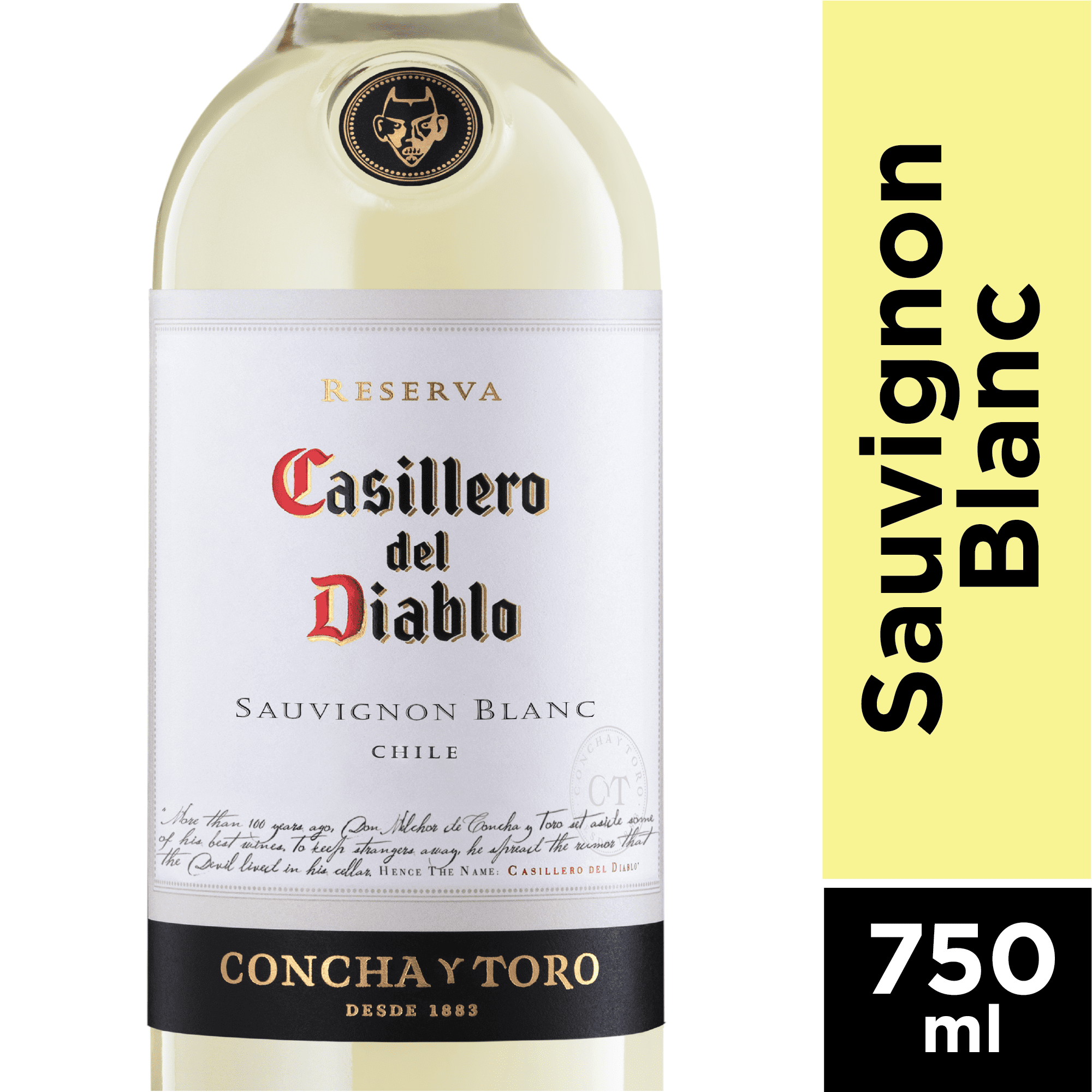 Casillero del Diablo Sauvignon Blanc Chile, 750 ml Glass Bottle, 13% ...