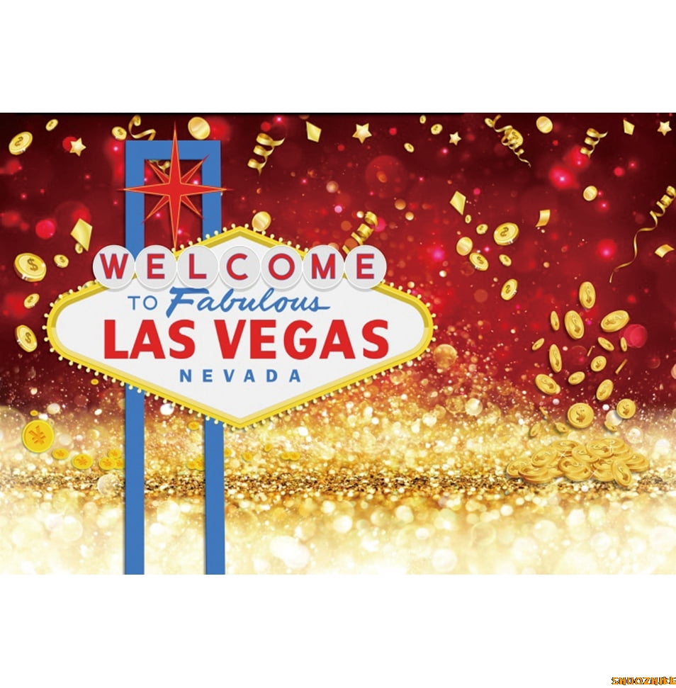Casino Backdrop Solitaire Dice Red Curtain Kid Adult Birthday Party ...