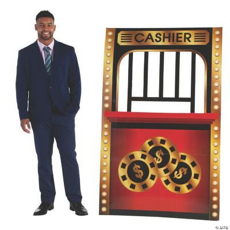 Casino Cashier Cardboard Stand-Up, Birthday, Party Decor, 1 Piece ...