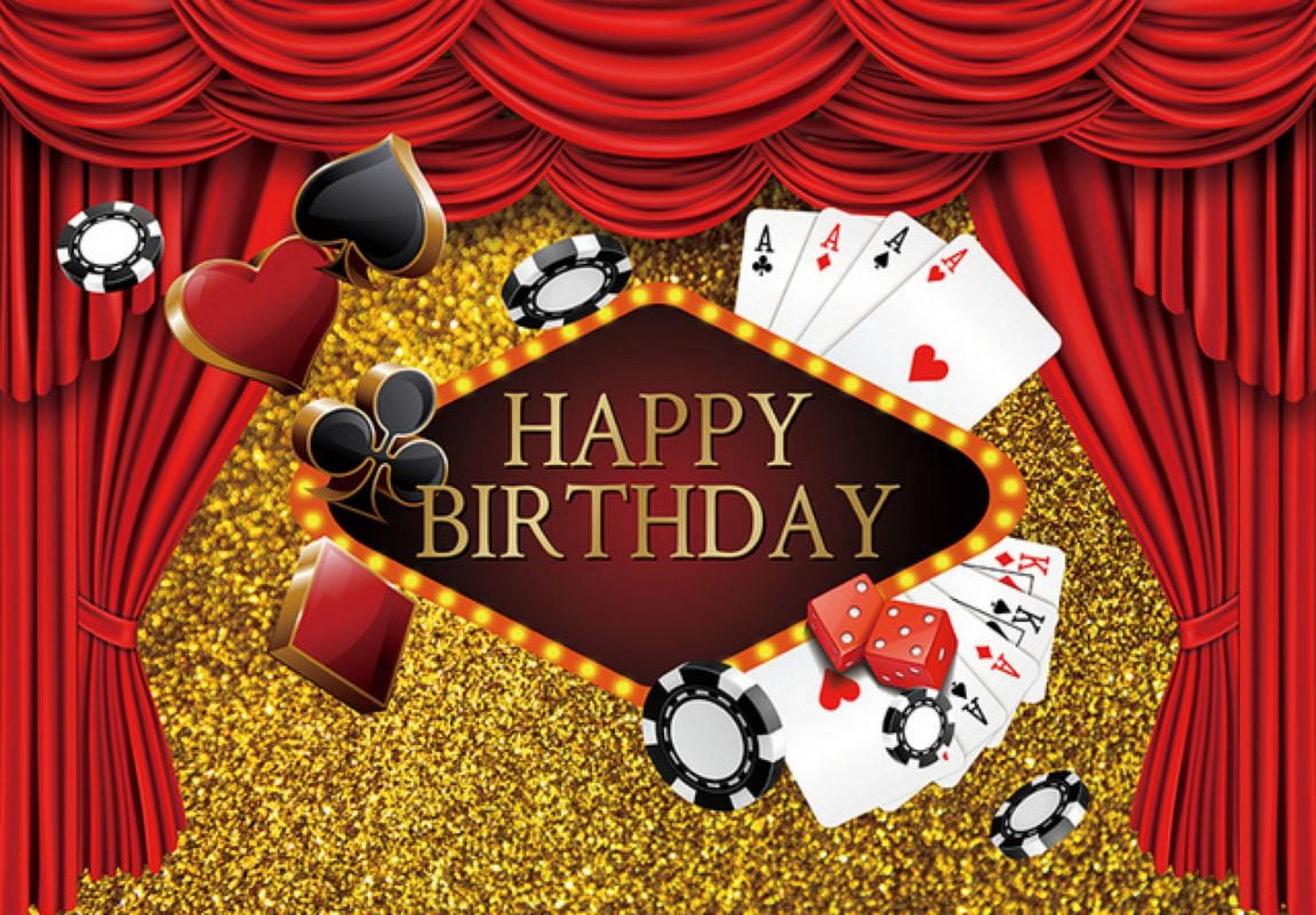 Casino Dice Background Custom Birthday Backdrop Poker Card ration ...