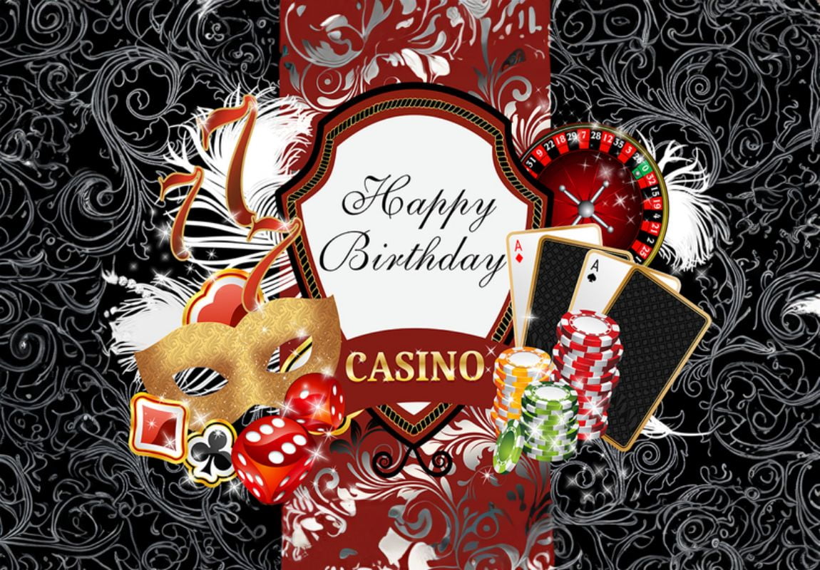 Casino Dice Background Custom Birthday Backdrop Poker Card ration ...