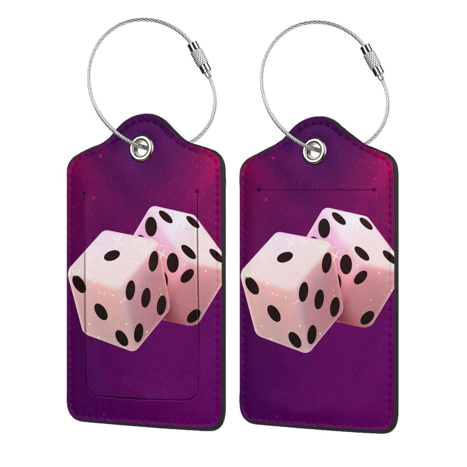 Casino Dice Star Galaxy Luggage Tag for Suitcase 2 Pack Leather Travel ...
