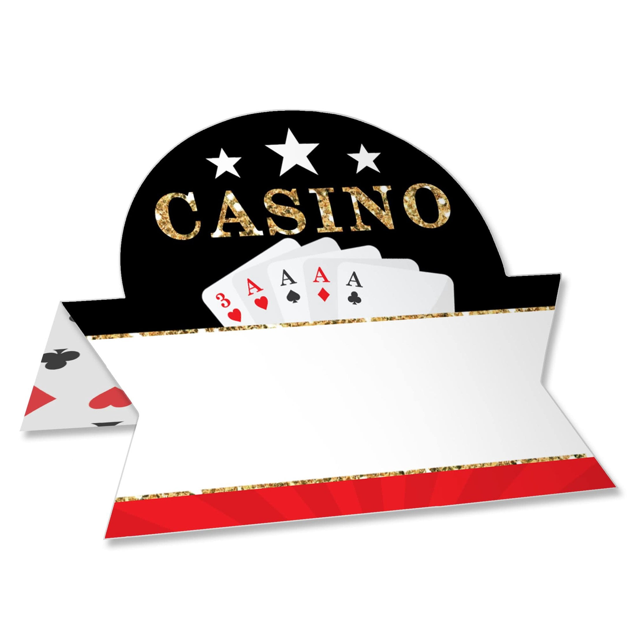 Casino Fiesta Table Setting Cards - Set of 24 Elegant Place Cards for ...
