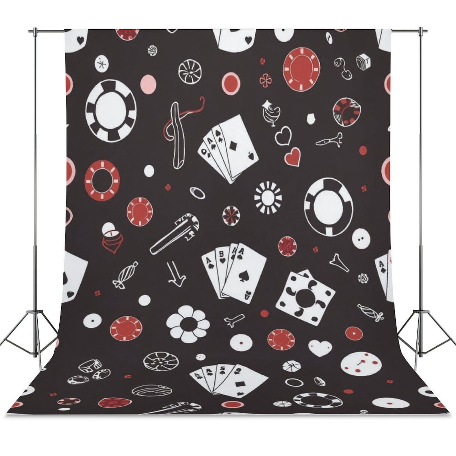 Casino Gambler Poker Pattern Backdrop Baby Shower Newborn Portrait Girl ...