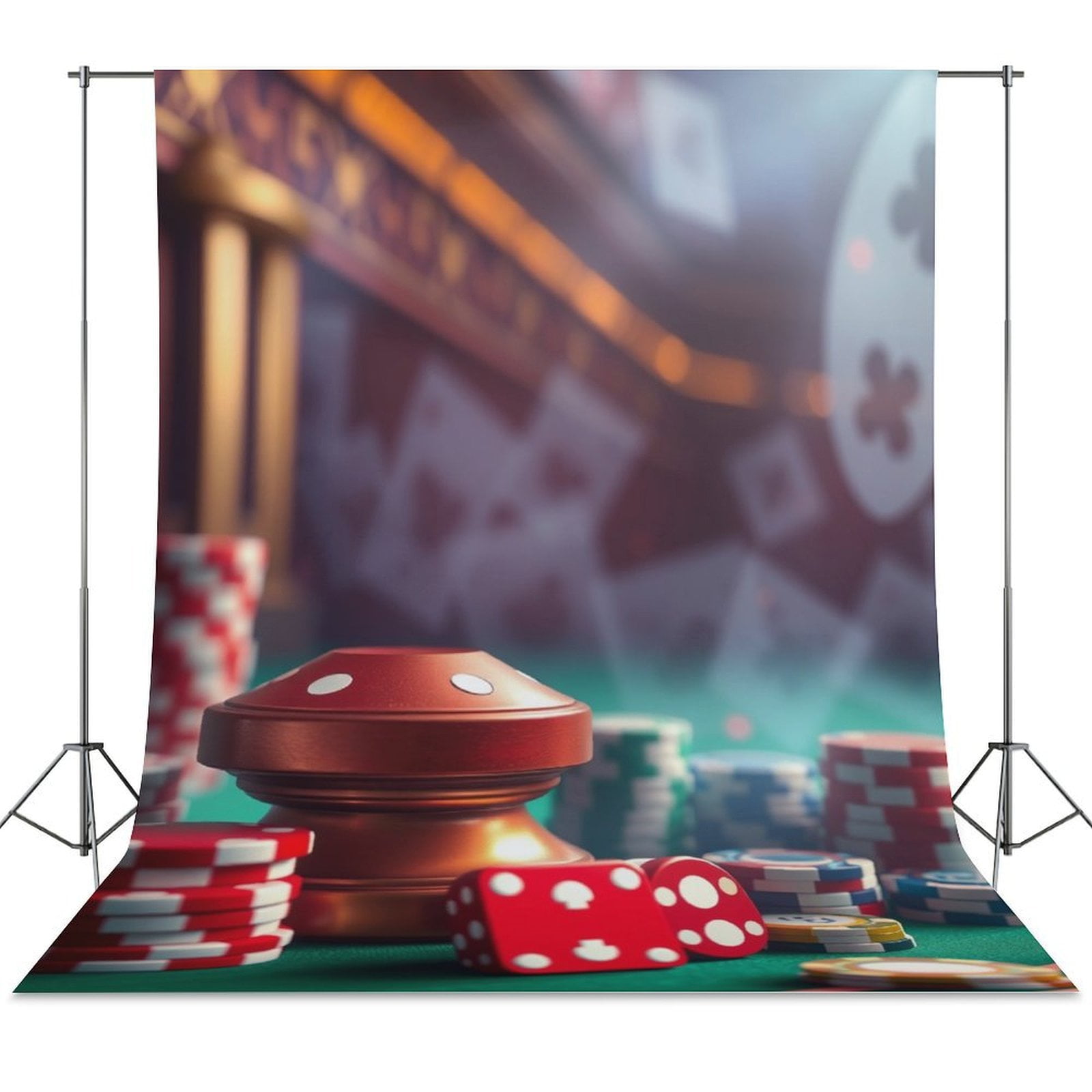 Casino Gambler Poker Pattern Backdrop Baby Shower Newborn Portrait Girl ...