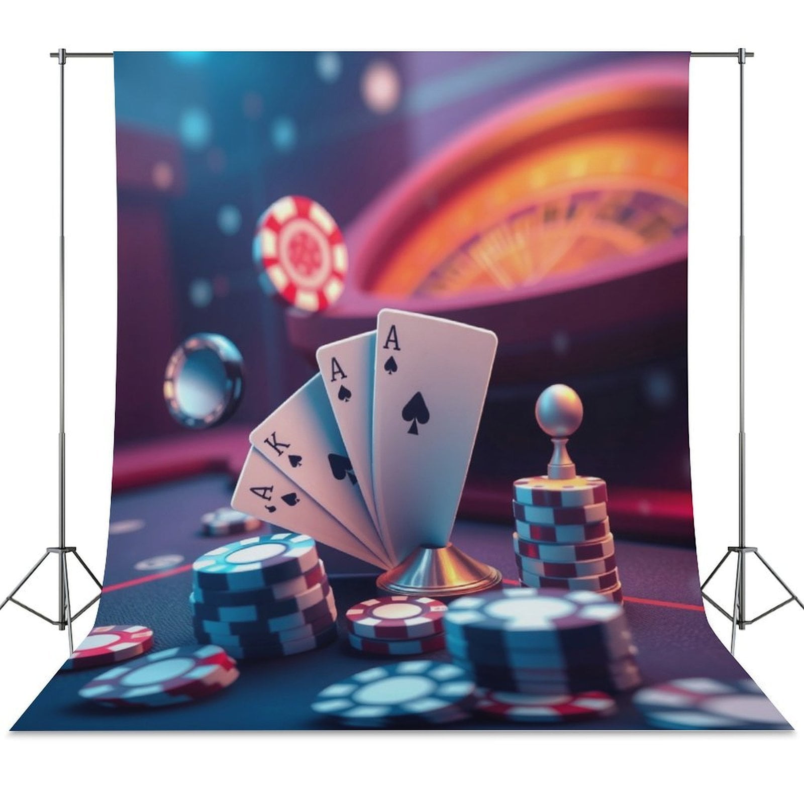 Casino Gambler Poker Pattern Decorations BackdropPortrait Photography ...