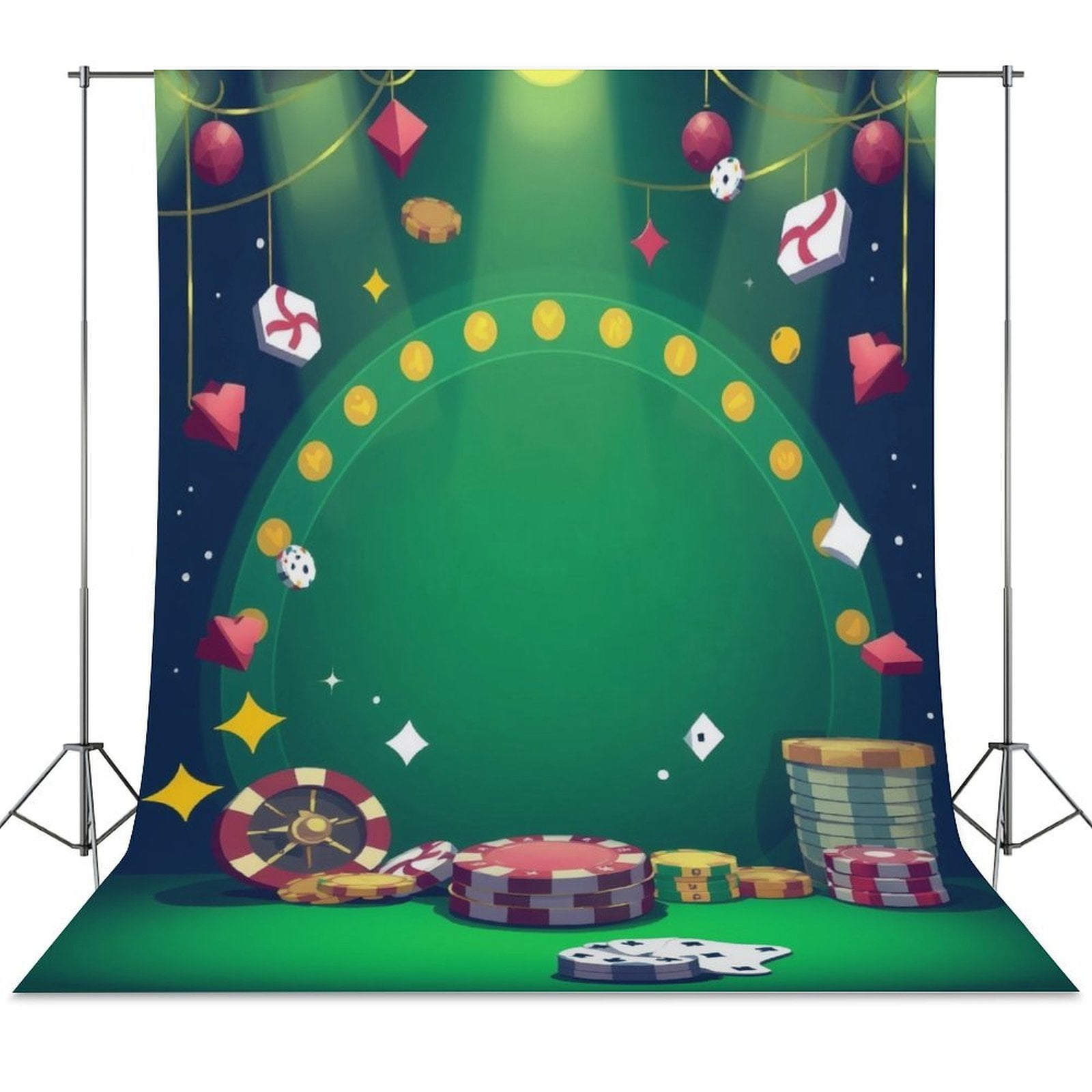 Casino Gambler Poker Pattern Decorations BackdropPortrait Photography ...