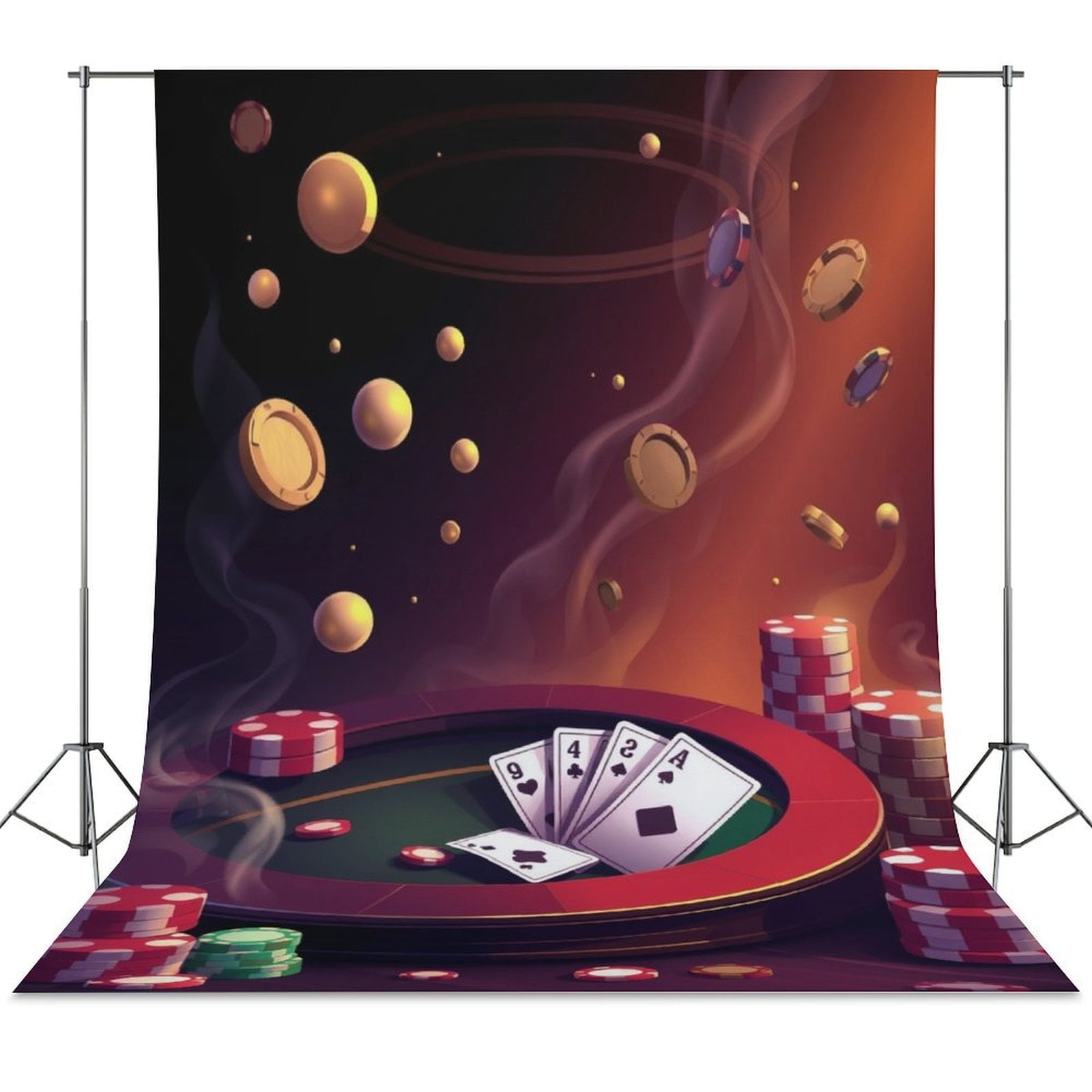 Casino Gambler Poker Pattern Decorations BackdropPortrait Photography ...