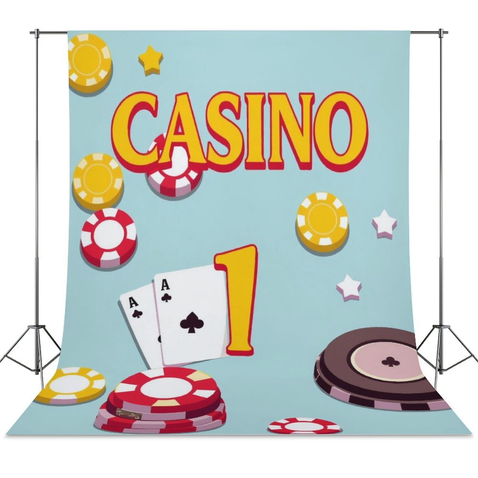 Casino Gambler Poker Pattern Decorations BackdropPortrait Photography ...