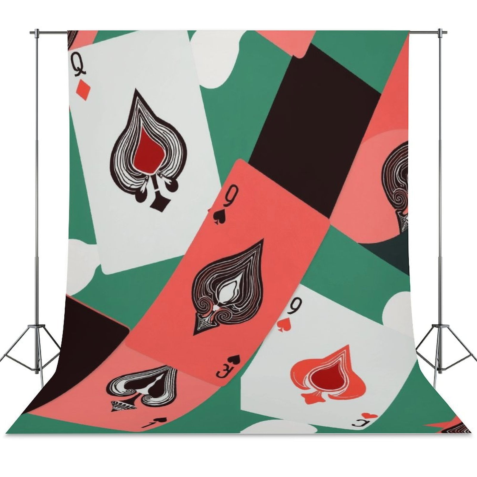Casino Gambler Poker Pattern Party Backdrop Birthday Decoration ...